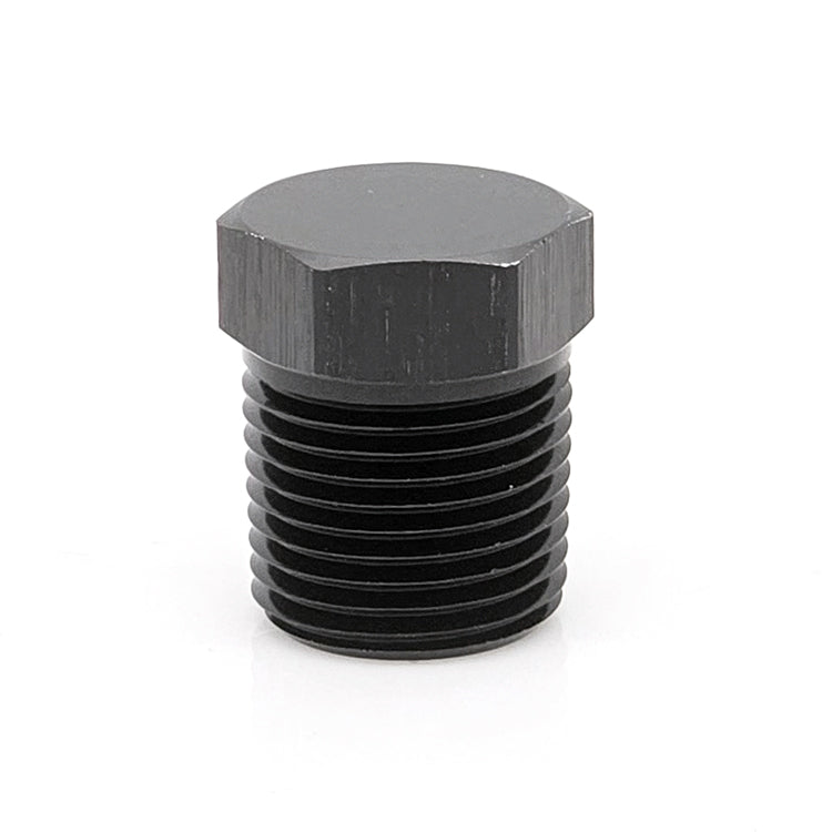 1" Male NPT Hex Plug, 6061 Aluminum, Black Hard Anodized – Treal ...