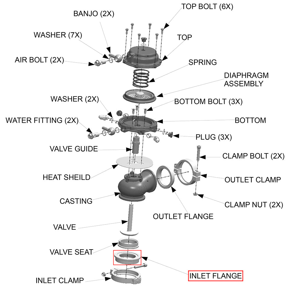 Inlet Flange for TiAL 60mm V60 Wastegate 304 Stainless – Treal Performance