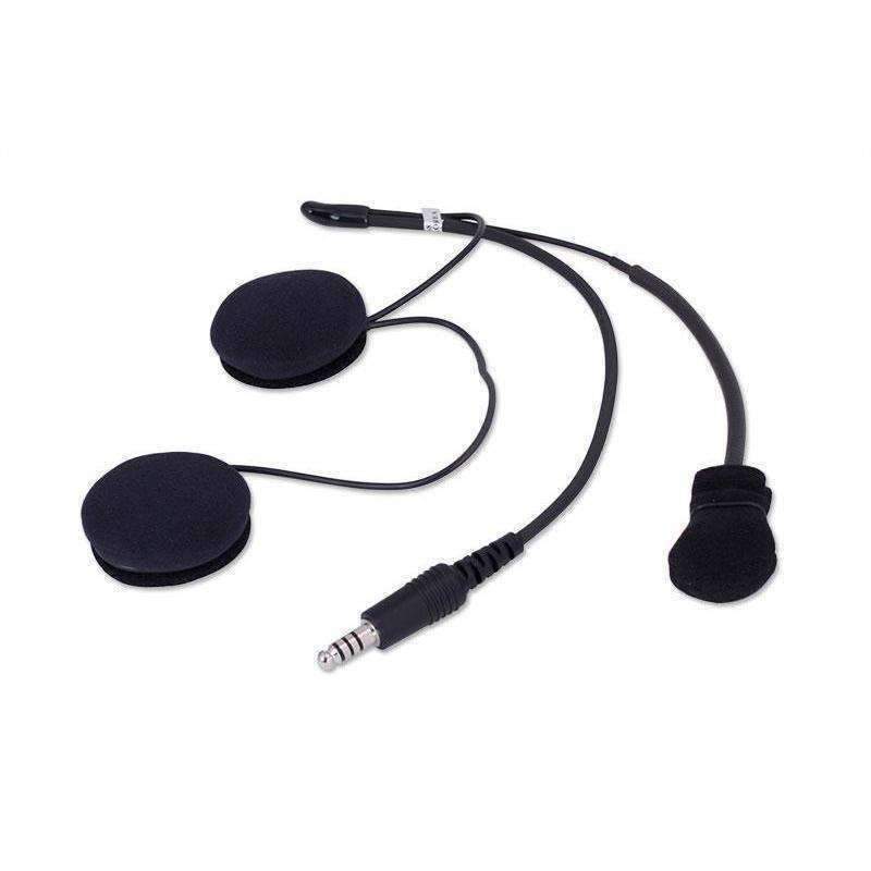 IMSA 4C Wired Open Face Helmet Kit with Speakers & M102 Military Mic ...